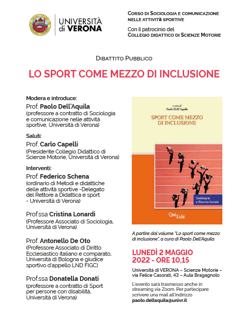 Dibattito all’Università di Verona su sport e inclusione – Nettribe. Un ...